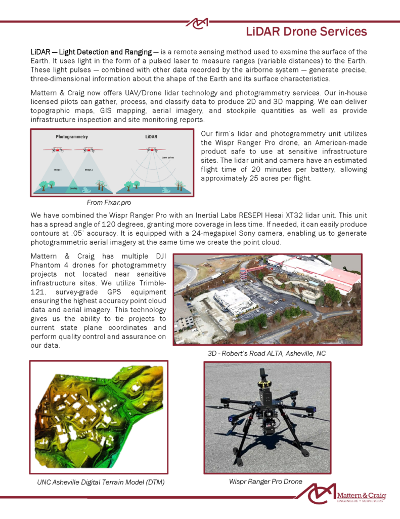 ! LiDAR Drone Overview - Mattern & Craig Engineers • Surveyors