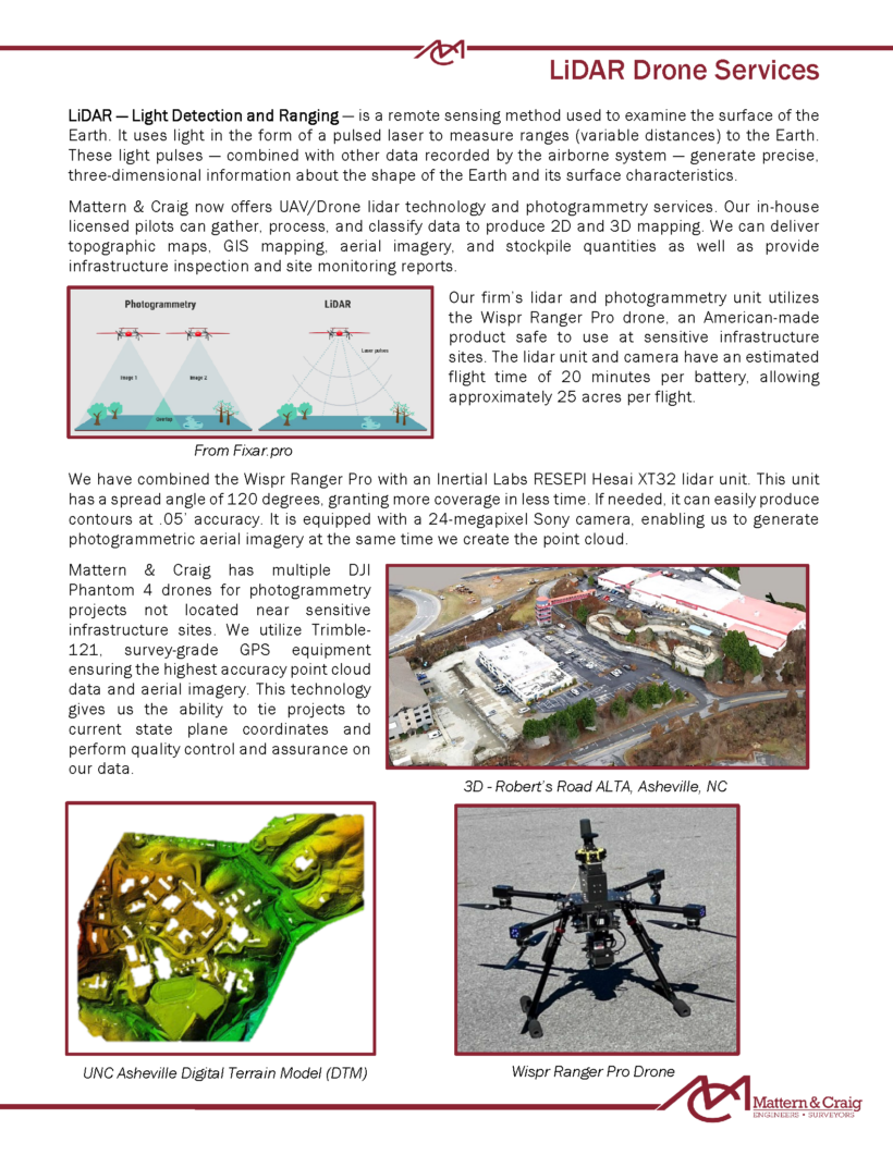 ! LiDAR Drone Overview - Mattern & Craig Engineers • Surveyors