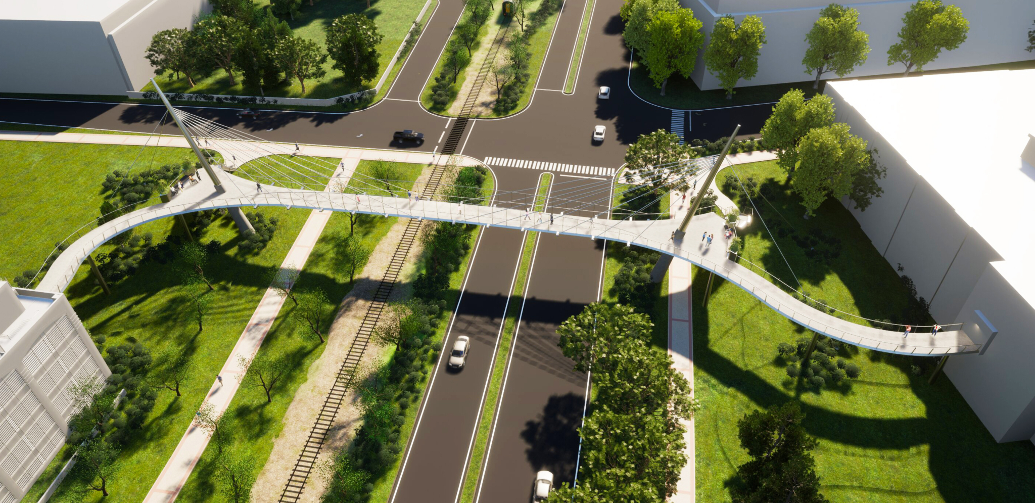 Dave Lyle Pedestrian Bridge - Rock Hill, SC - Mattern & Craig Engineers ...